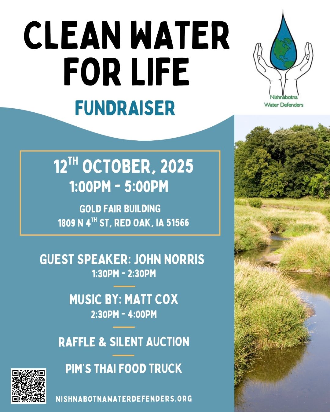 Clean Water for Life Fundraiser | Nishnabotna Water Defenders